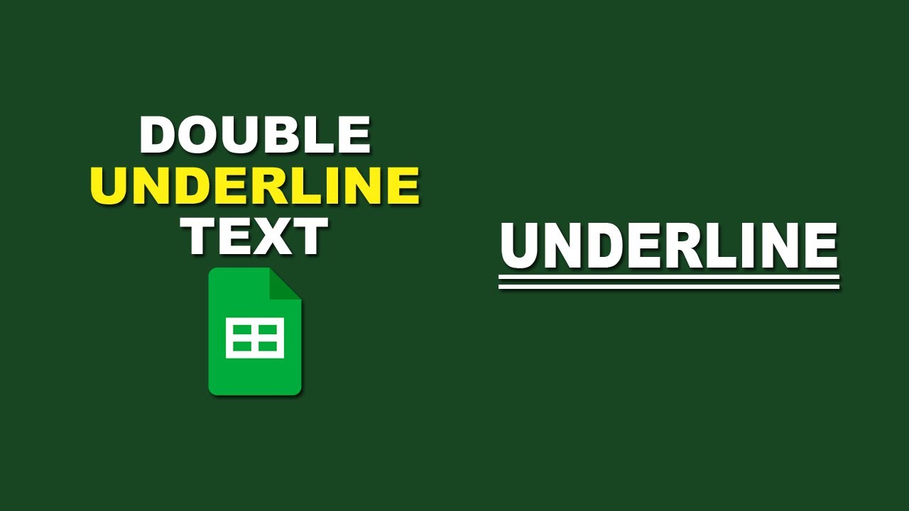 how to double underline text in google sheets - YouTube