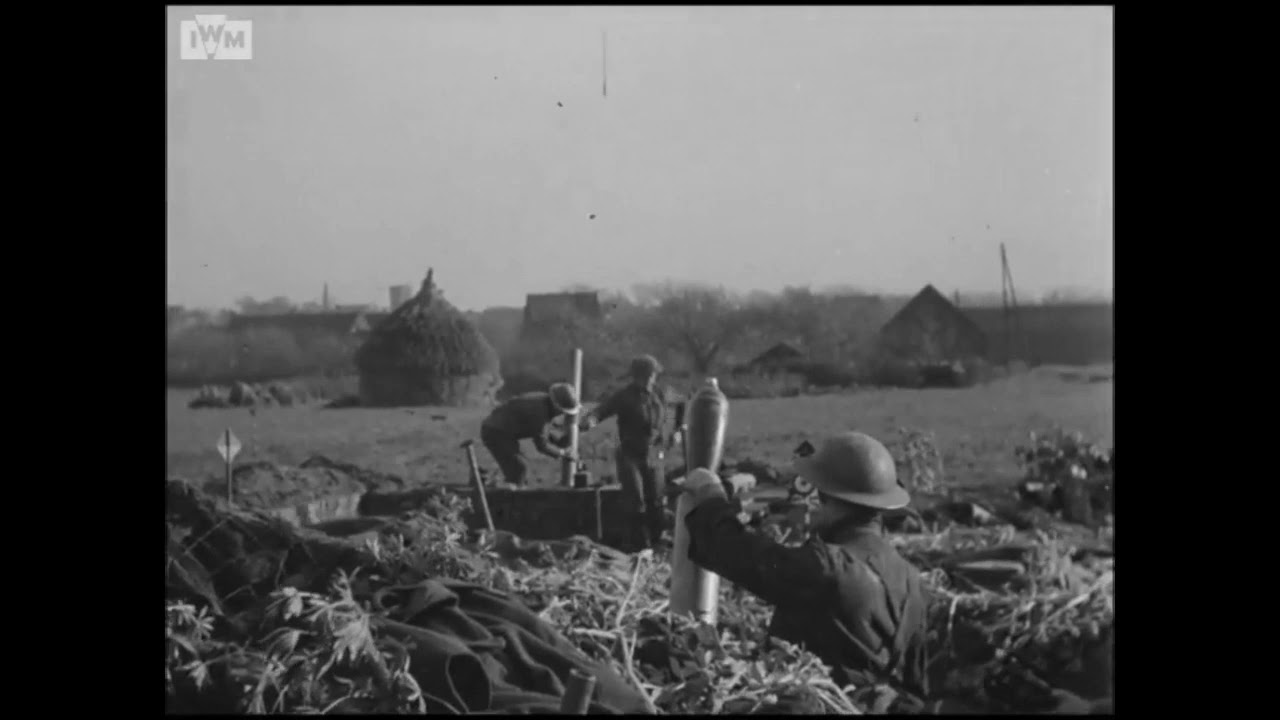 4.2 inch mortars firing w/sound, Horn, Netherlands 18-11-1944 - YouTube