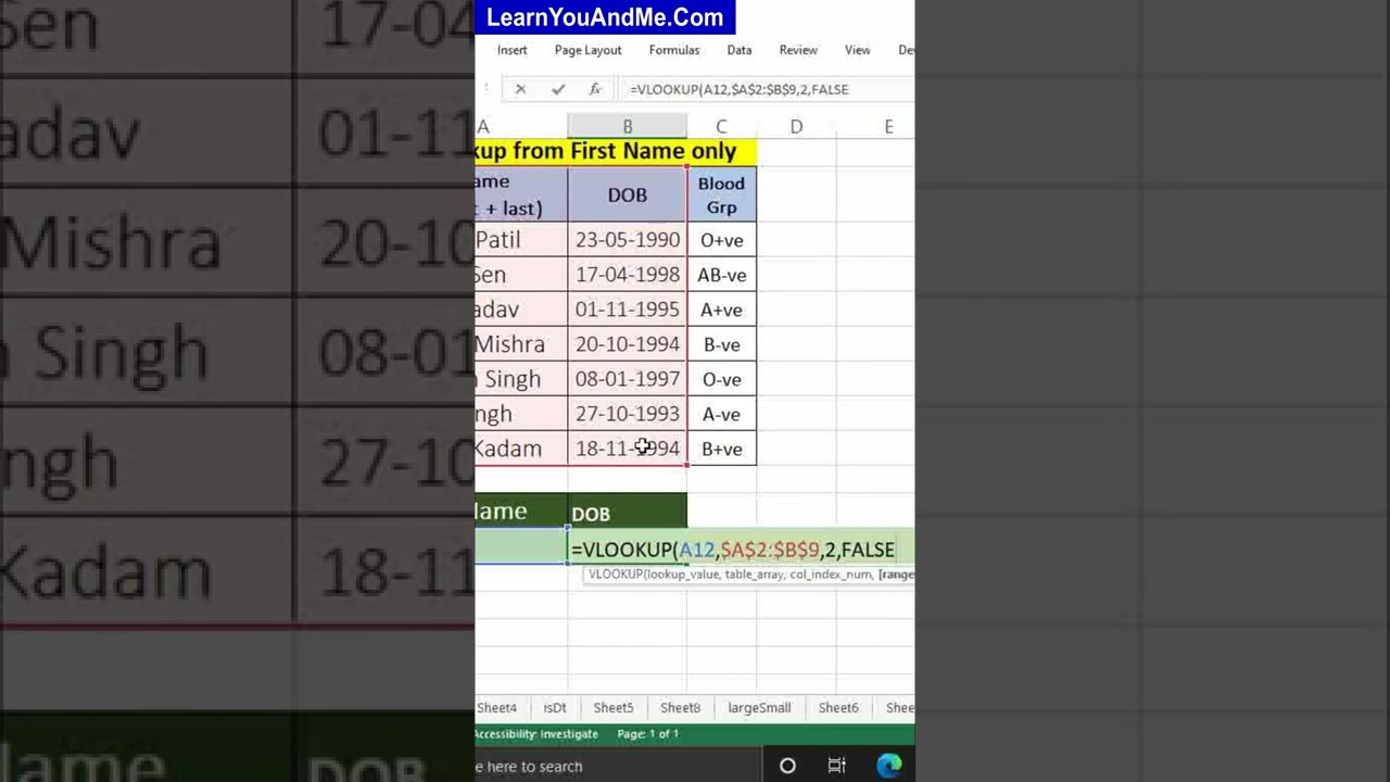First Name Vlookup Trick In Excel Vlookup Using First Name In Excel First Name Vlookup Trick In Excel Vlookup Using First Name In Excel