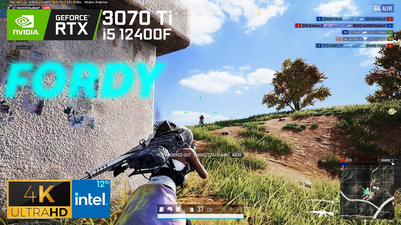 PUBG | i5 12400F + RTX 3070 Ti | Map: Taego TPP Squad 4k eSports ...
