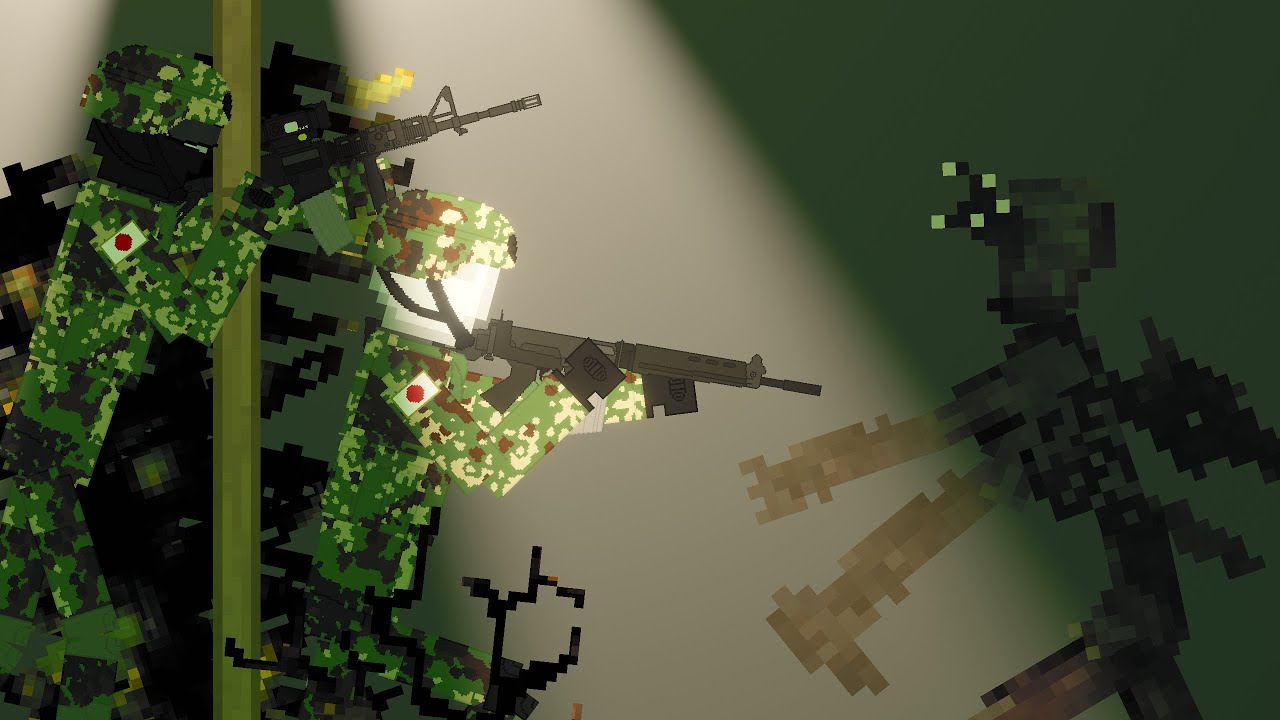 Monsters Attack Soldiers in People Playground - YouTube