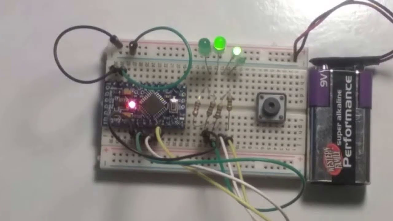 Arduino binary counter - YouTube