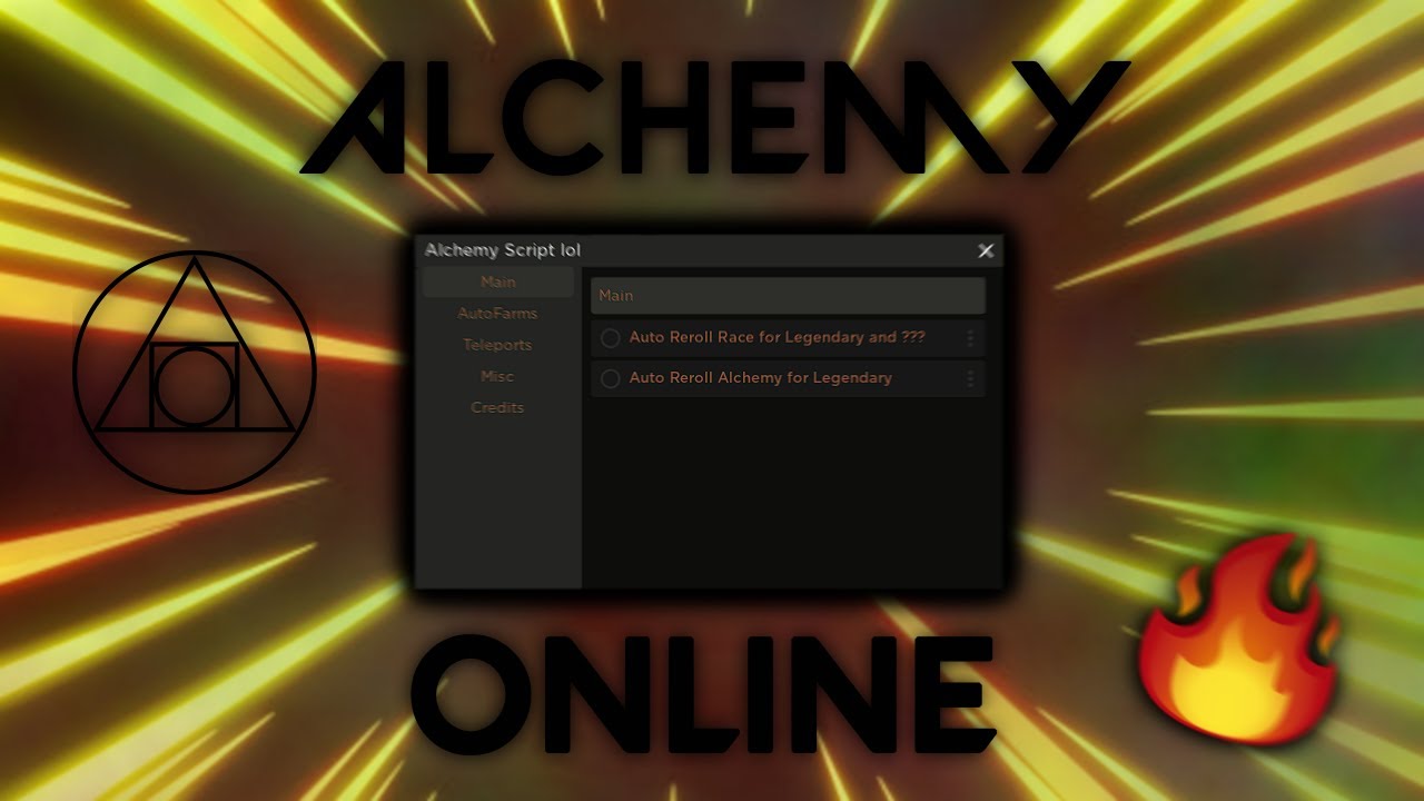 Alchemy Online Script Hub | Autofarms | Auto Rerolls | 2022 - YouTube