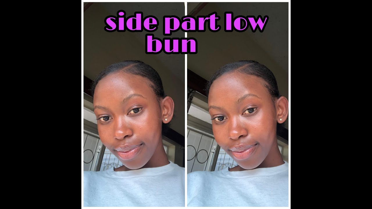 HOW TO| sleek a side part low bun - YouTube