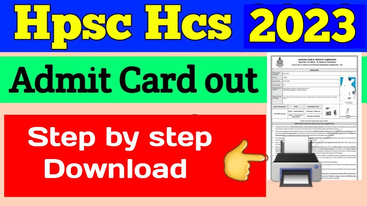 hpsc hcs admit card 2023. hcs admit card 2023 download. hpsc hcs admit ...