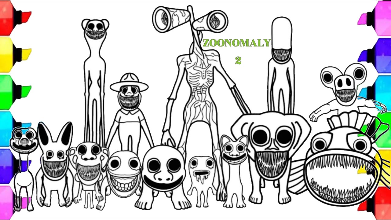 ZOONOMALY COLORING PAGES / How to Color All New Bosses and Monsters ...