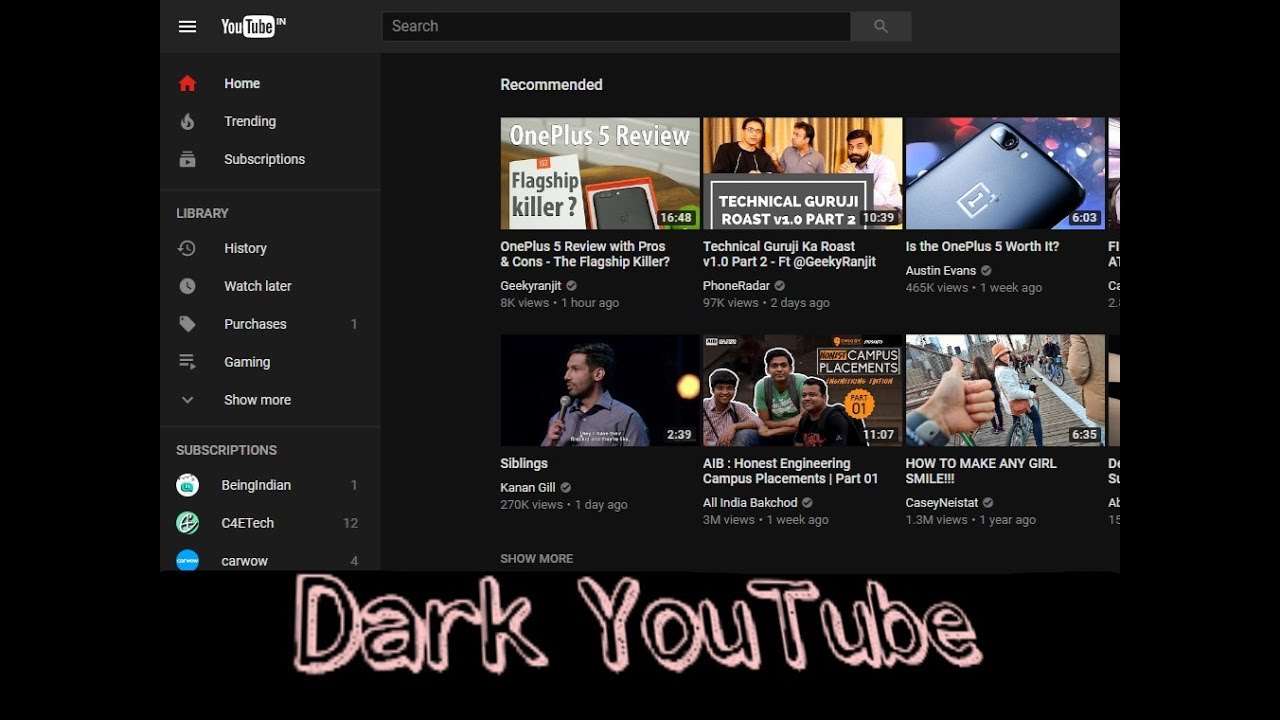 How to get the DARK YOUTUBE ? - YouTube