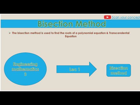 Bisection method / Lec1/ engineering mathematics #scanyourconcept - YouTube