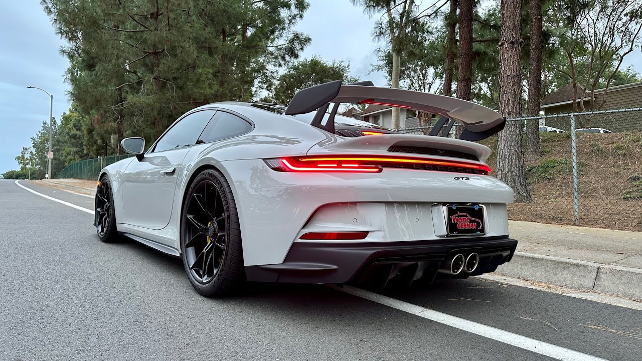 992 GT3 Akrapovic Slip-On Race Line Titanium exhaust sound clip, revs ...