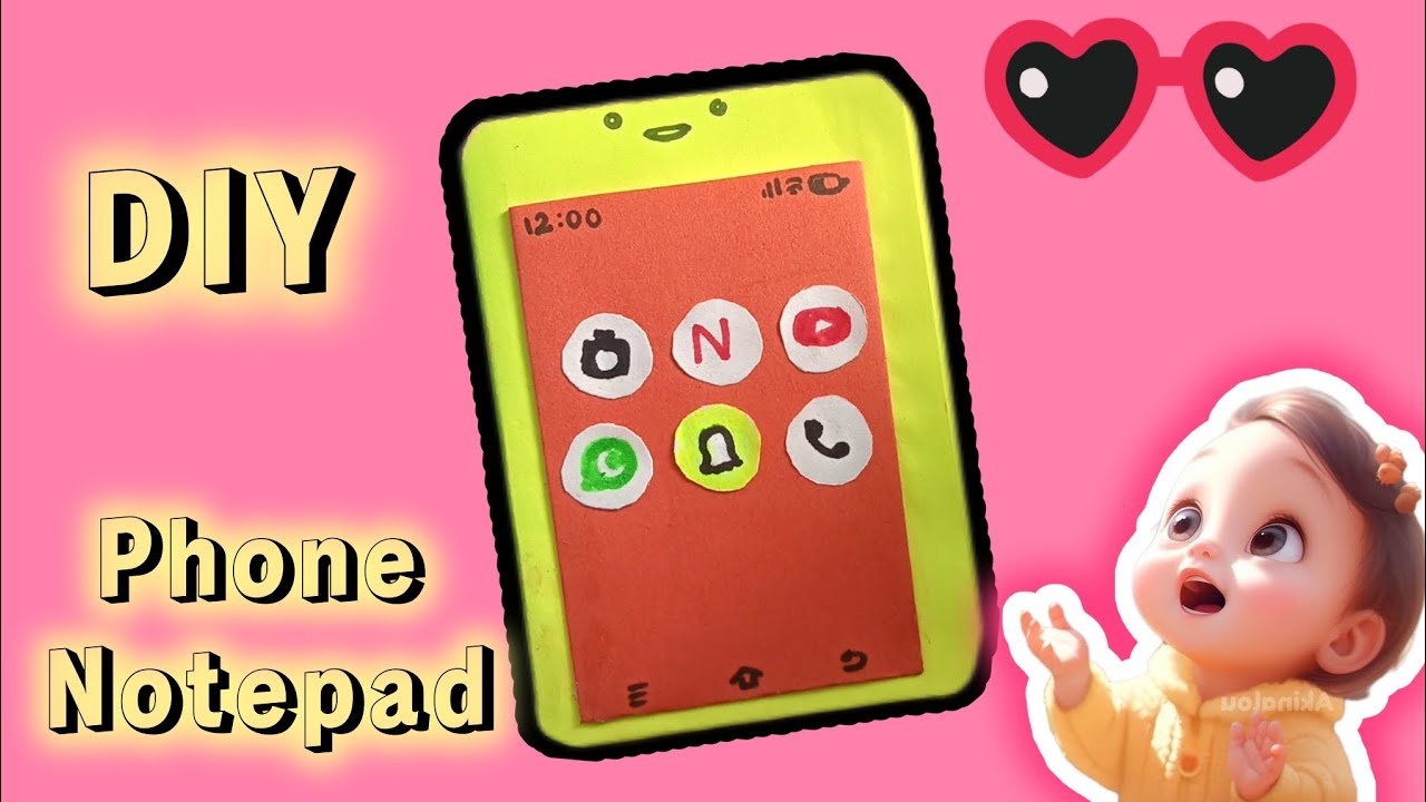 DIY phone notebooks/DIY Notepad Phone/ How to make paper Phone/How to ...