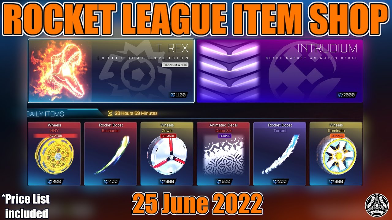 ROCKET LEAGUE ITEM SHOP | JUNE-25-2022 | OVERPRICED INTRUDIUM + THE ...