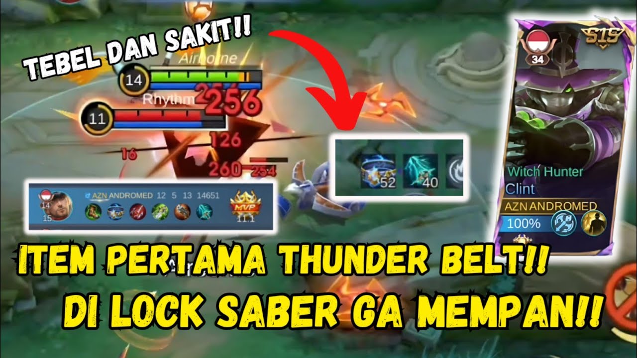 CLINT ITEM PERTAMA THUNDER BELT!! STACK BANYAK JADI TEBEL BANGET ...
