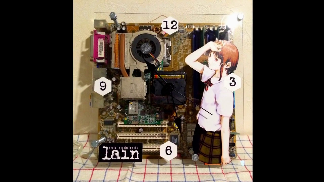 Serial Experiments Lain Motherboard Wall Clock - YouTube