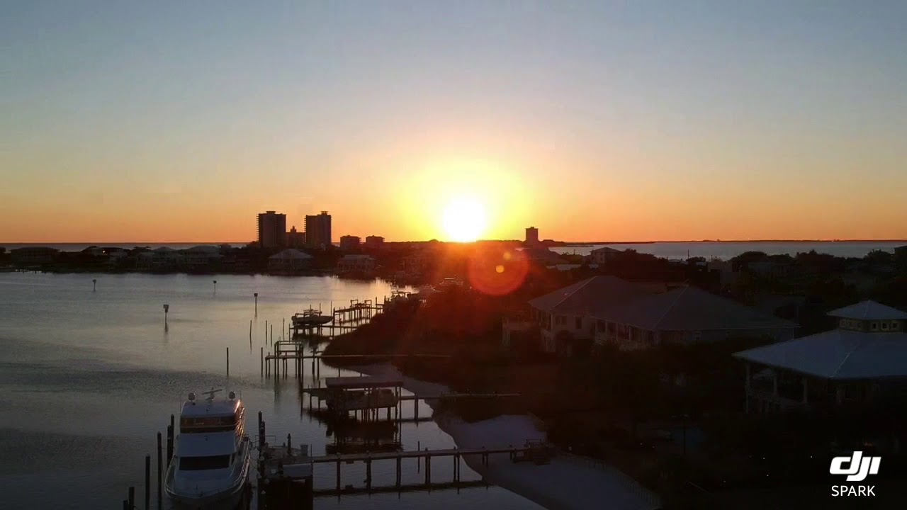 Pensacola Beach Sabine Bay Dji Spark - YouTube