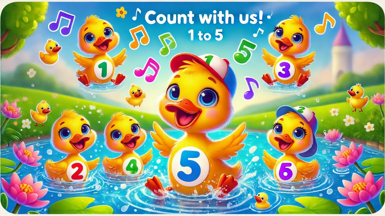 🎵 Learning Numbers 1 to 5!!! Duck Number Adventure! 🐤 - YouTube
