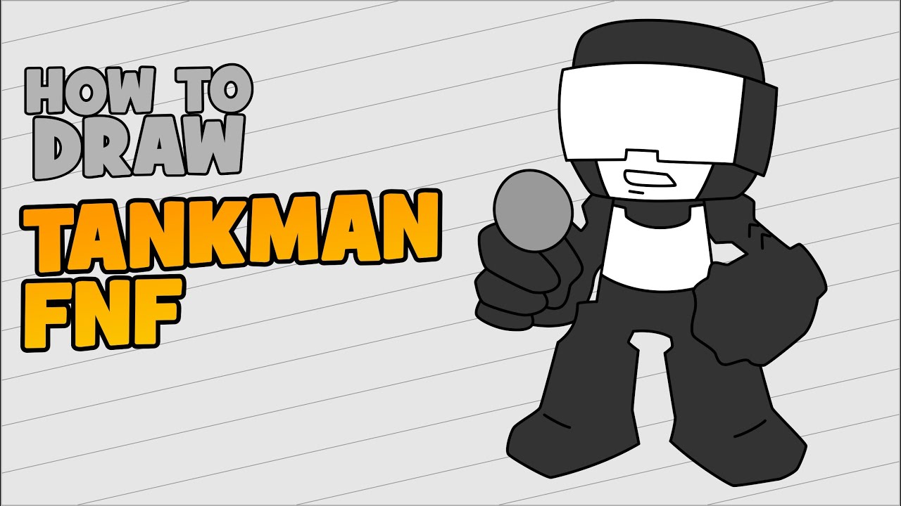 How to draw Tankman from Friday Night Funkin - YouTube