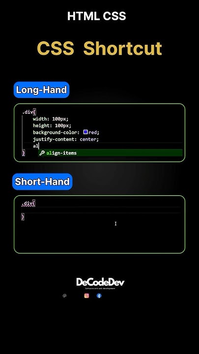 CSS longhand vs shorthand #frontend #html #css #coding - YouTube