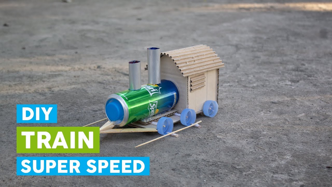 DIY train at home with cardboard (SUPER SPEED) - YouTube