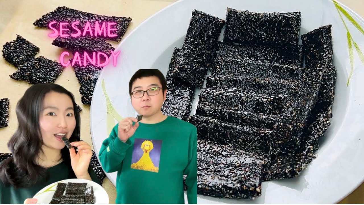 How to make sesame candy丨black sesame candy recipe丨yummy and healthy ...
