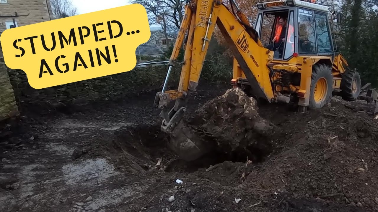 Stumped, Again! - JCB 3CX Backhoe - YouTube
