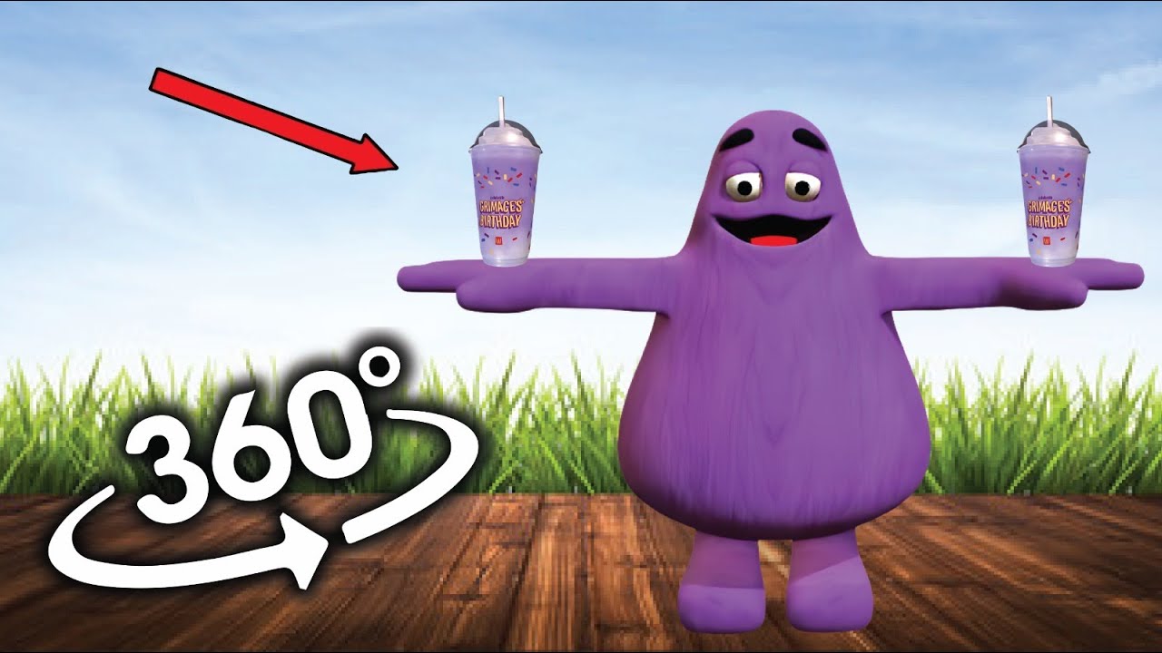 Grimace Shake Finding Challenge but it's 360 degree VR Video - YouTube