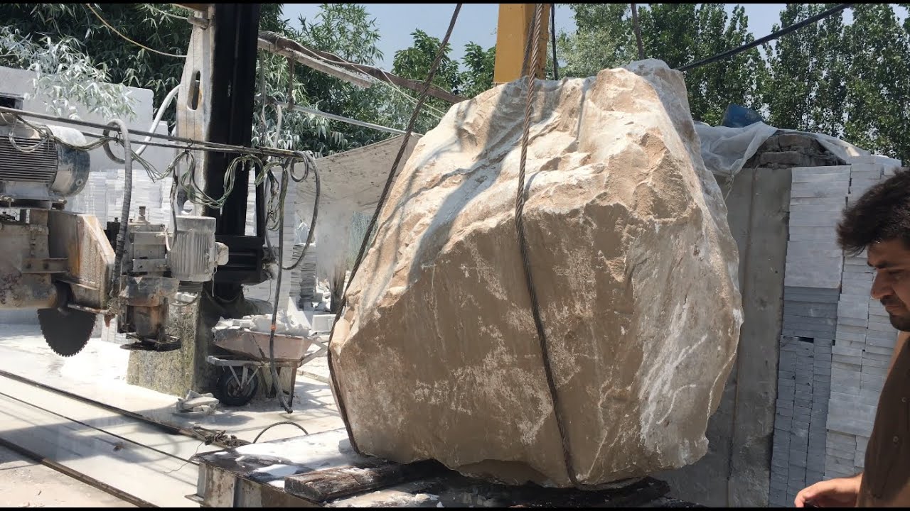 Giant Marble Stone Cutting | Découpe de Marbre Géant | Marmor Schneiden ...