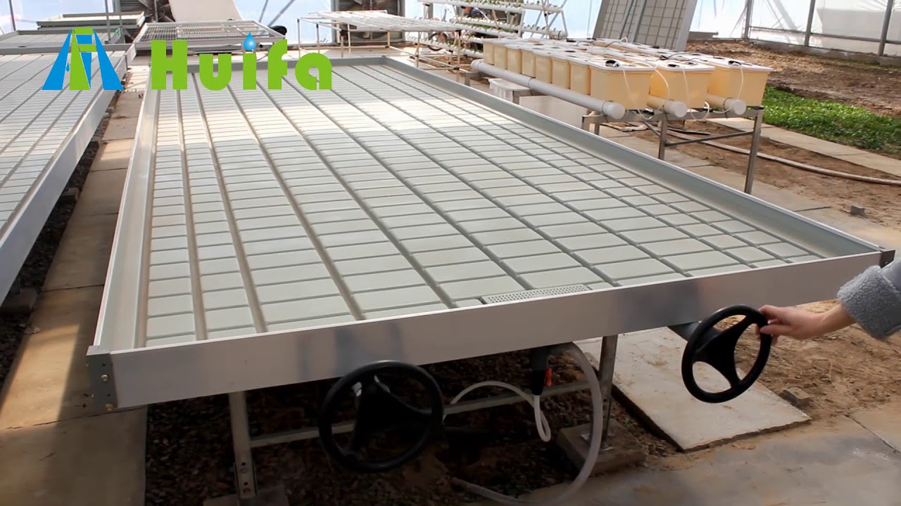 Operation and demonstration of seedbed ebb and flow rolling bench - YouTube