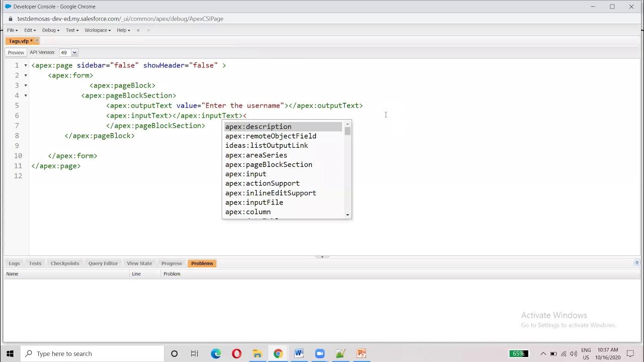 Output tags in visualforce page with example || OutputText ...