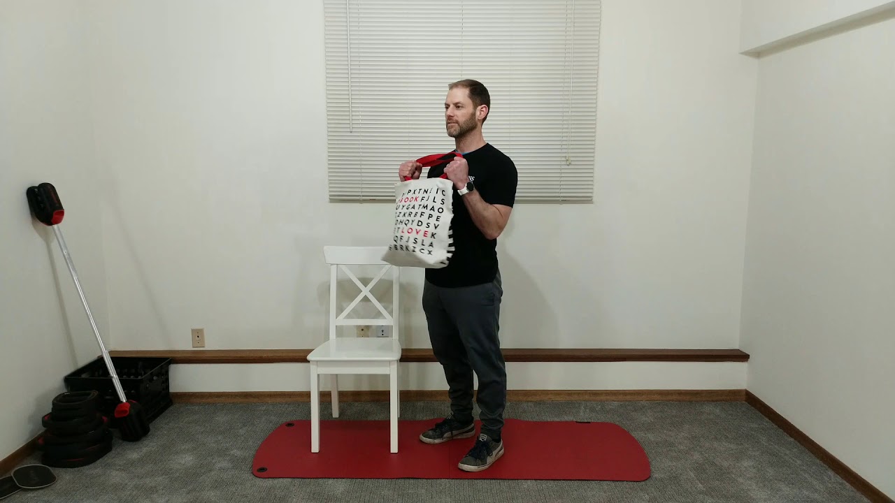 Bicep Curl - object or resistance band - YouTube