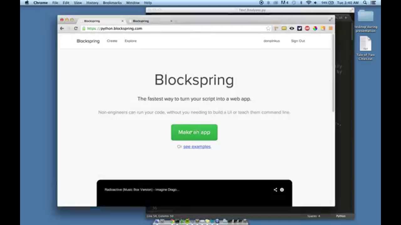 Blockspring - Instant Web App - YouTube