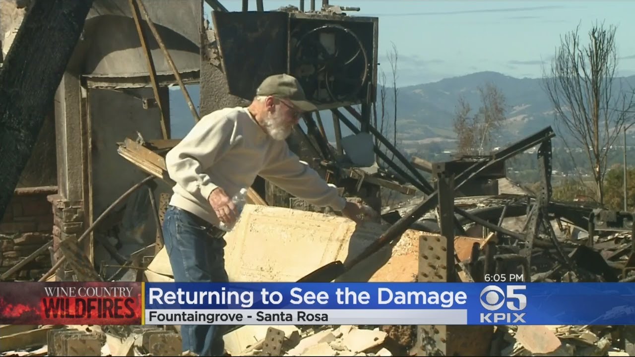 FIRE EVACUEES RETURN HOME: Residents return to the fire-ravaged ...