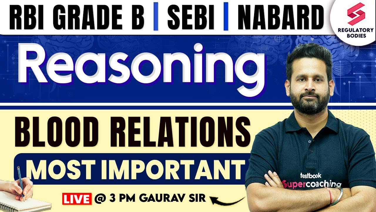 Reasoning For RBI Grade B | SEBI | NABARD | Blood Relation For RBI ...