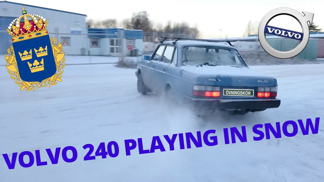 Volvo 240 Snow drift (ice) - YouTube