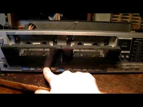 SHARP RT-1010 kétkazettás deck 539 004 mindkettő - YouTube