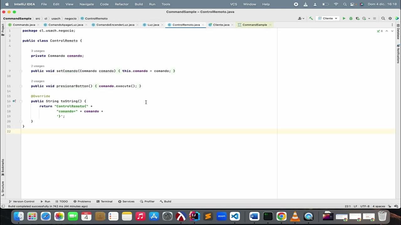 Patron de diseño Command - YouTube