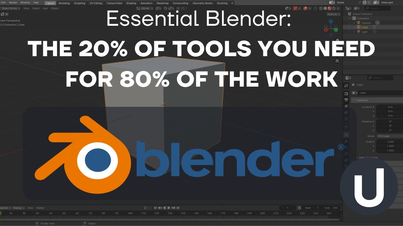 Essential Blender: The 20% of Tools You Need for 80% of the Work - YouTube