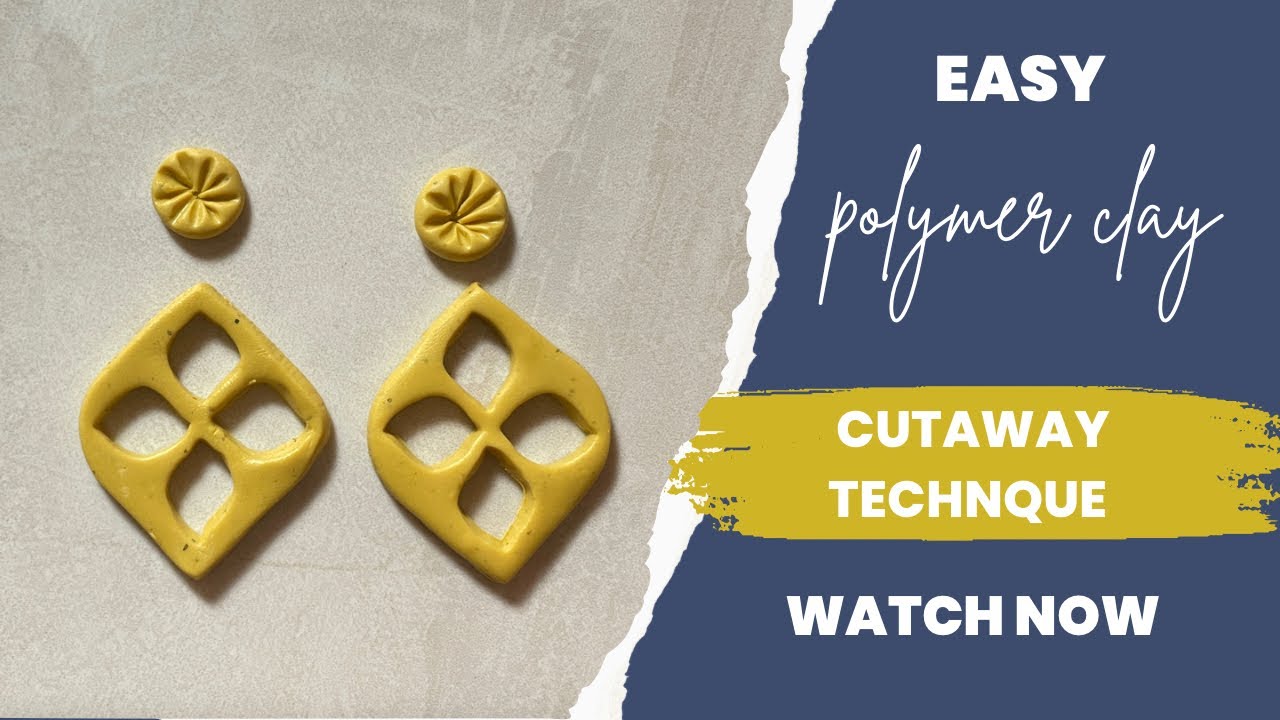 [polymer clay]- CUTAWAY TECHNIQUE- easy DIY -make your own cutter #diy ...