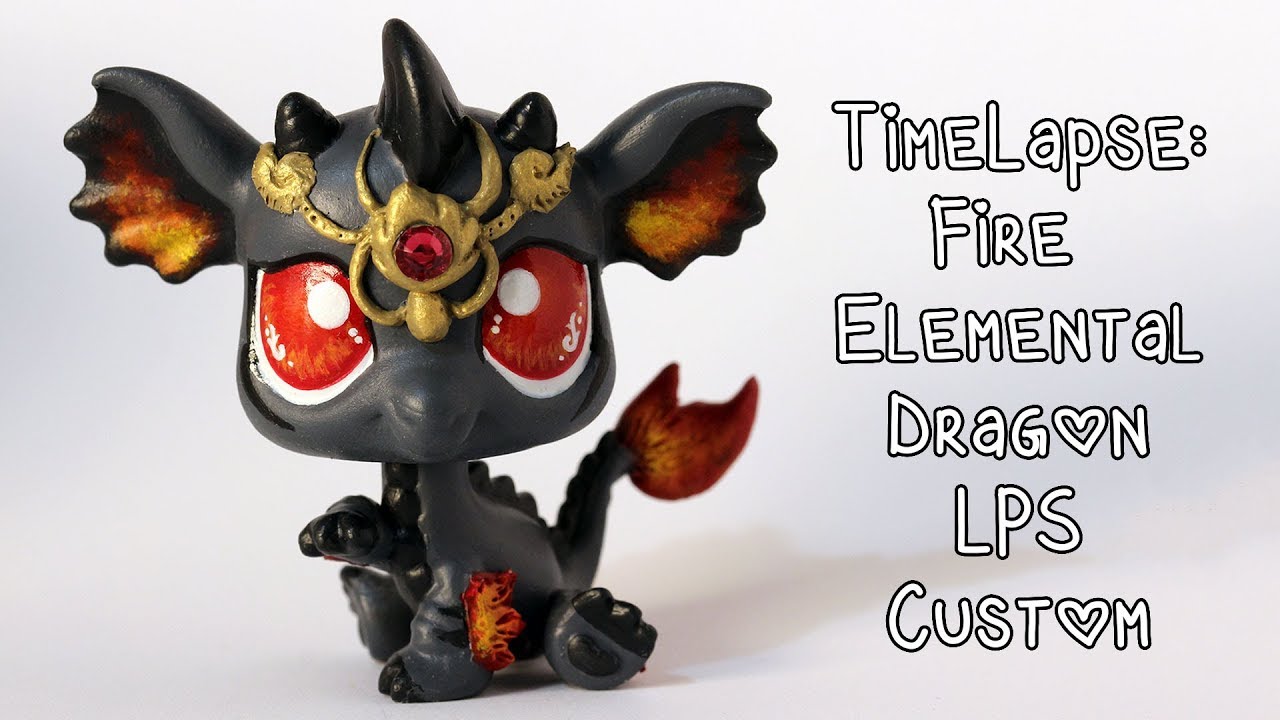 Timelapse: Fire Elemental Dragon LPS Custom - YouTube