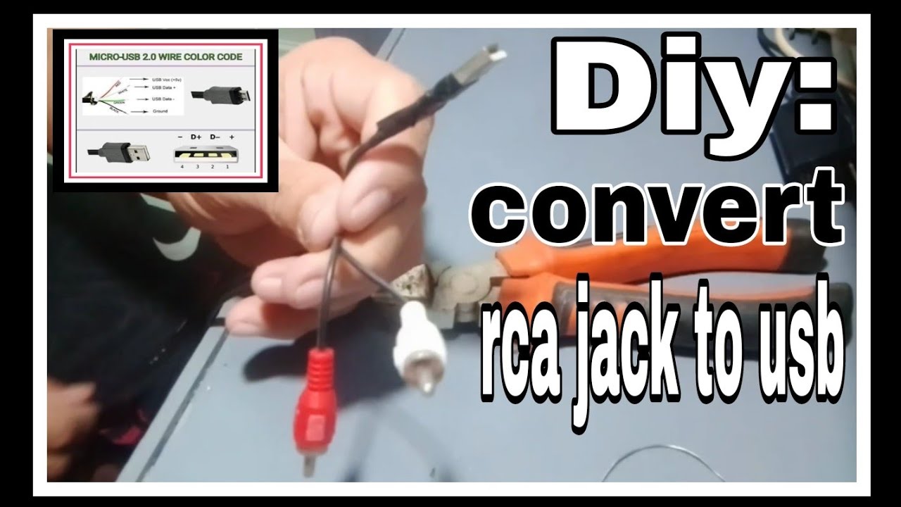 how to convert rca jack to usb *useful idea!* [ use for DVD to v8 ...