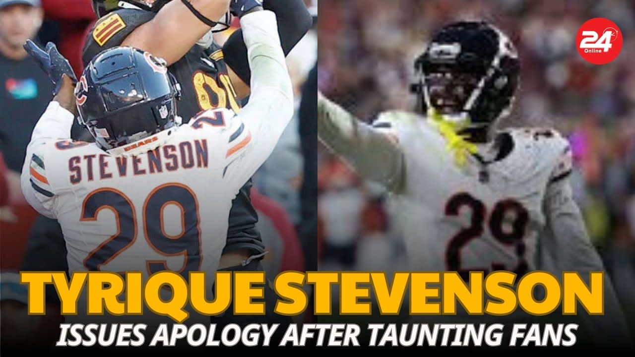 Bears' Tyrique Stevenson Issues Apology After Taunting Fans Before Hail ...