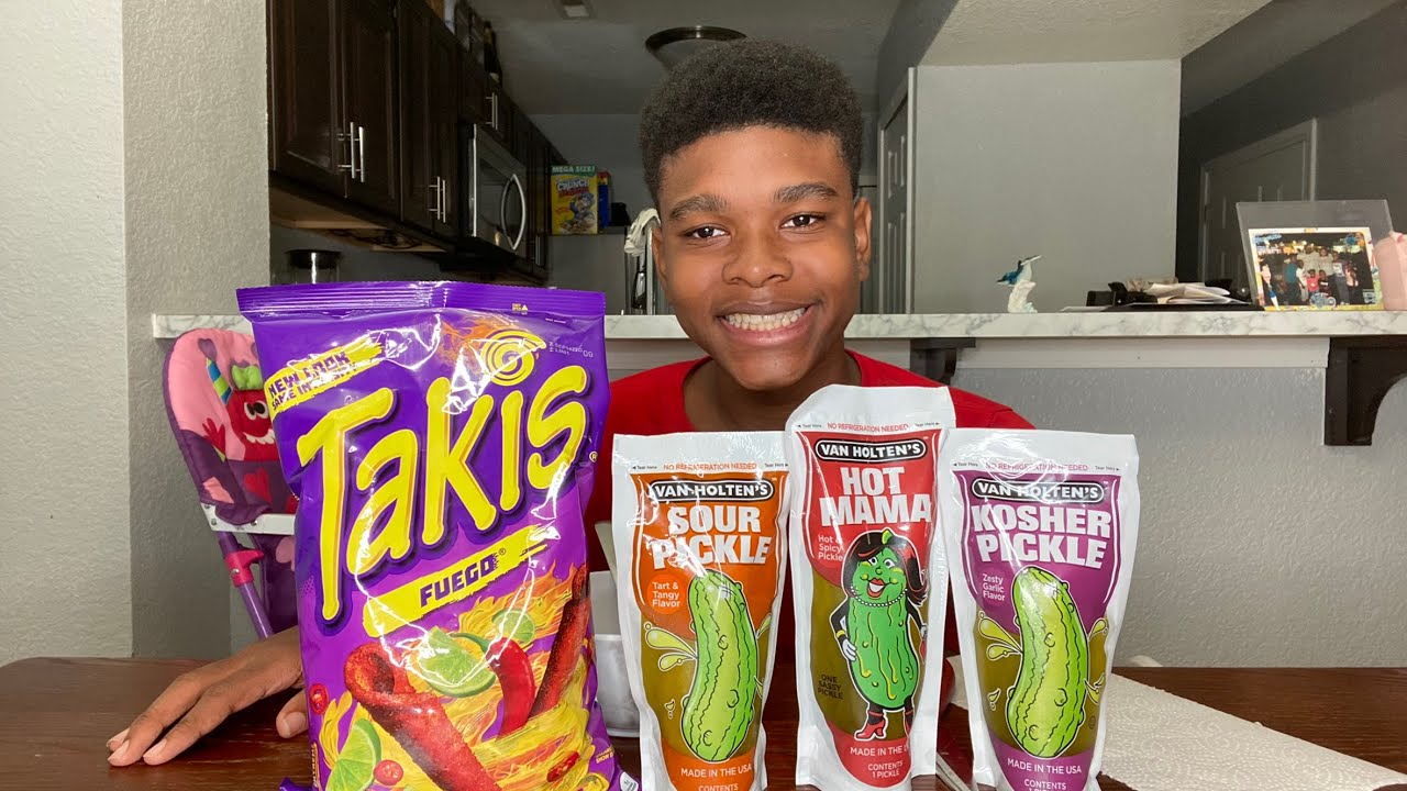 ASMR EATING | TAKIS AND PICKLES | EATING WITH ROBERT - YouTube