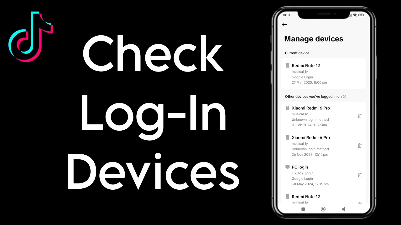 How To Check Log In Devices in TikTok - YouTube