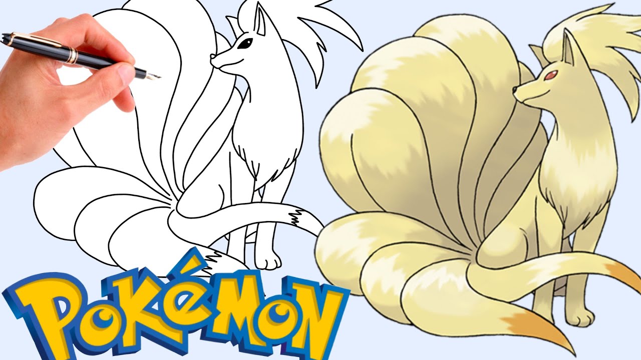 Lær at Tegne NINETALES POKEMON #0038 | Pokemon Generation 1 - YouTube