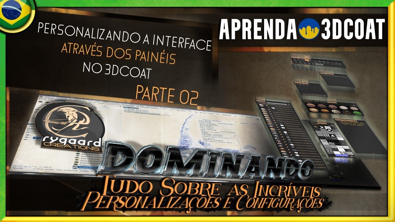 Aprenda 3DCoat - Personalizando a interface através dos Painéis parte 02 - YouTube