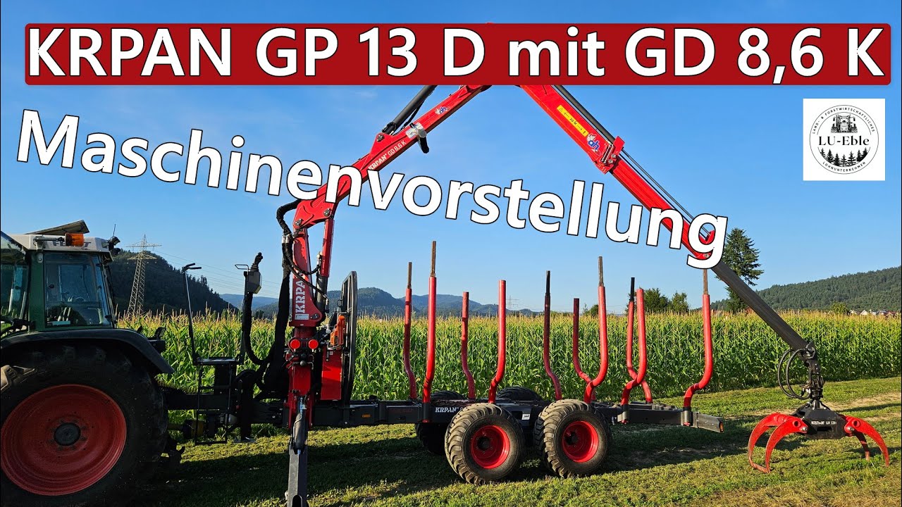 Maschinenvorstellung: KRPAN GP 13 D Rückewagen mit GD 8,6 K - YouTube