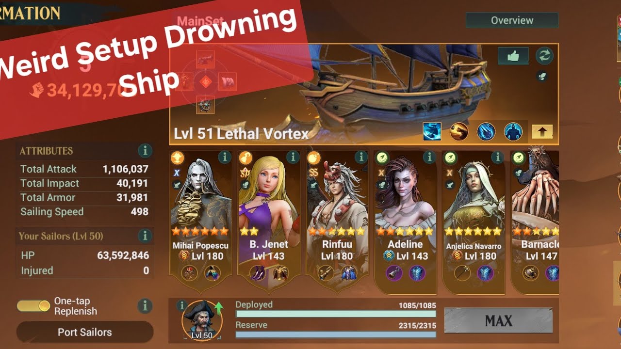 Testing Lethal Vortex Prt 2- Drowning Ship - Sea of Conquest - SOC ...