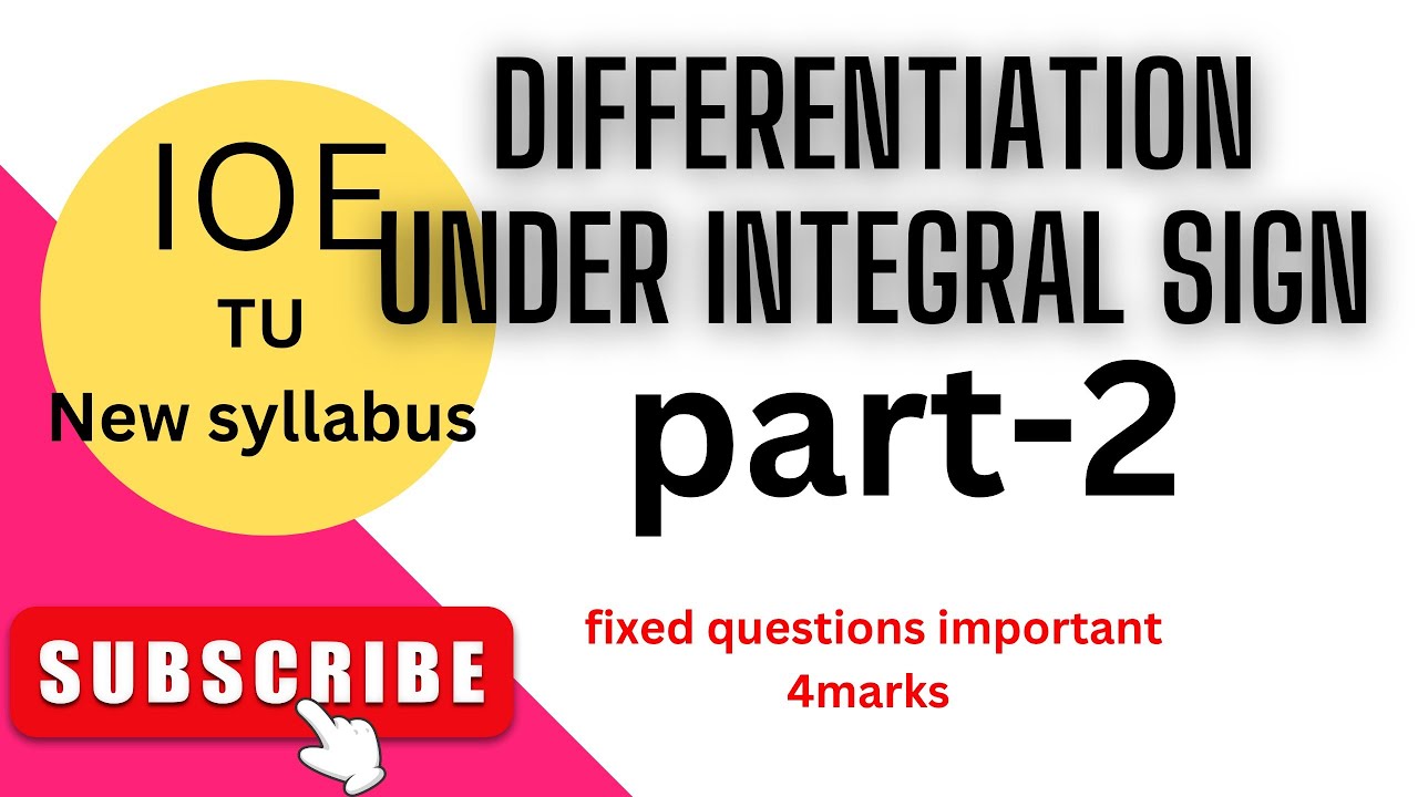 #part2-differentiation under integral sign - YouTube