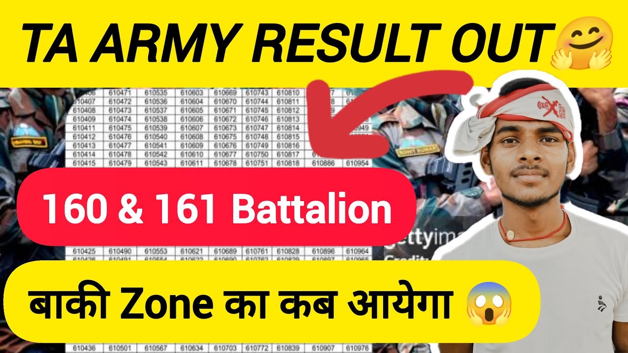 TA ARMY RESULT OUT🤗 / 160 & 161 battalion / बाकी का कब आयेगा😱 / जल्दी ...