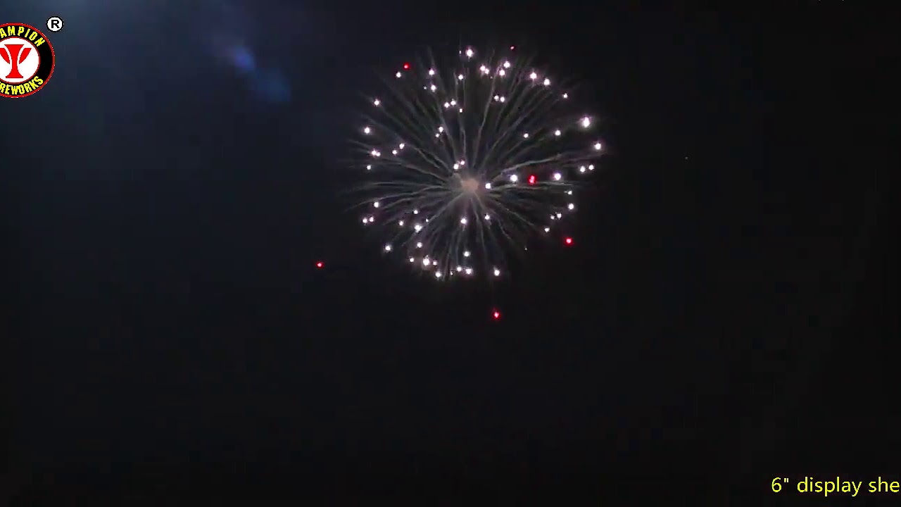6 inch display shell fireworks - YouTube