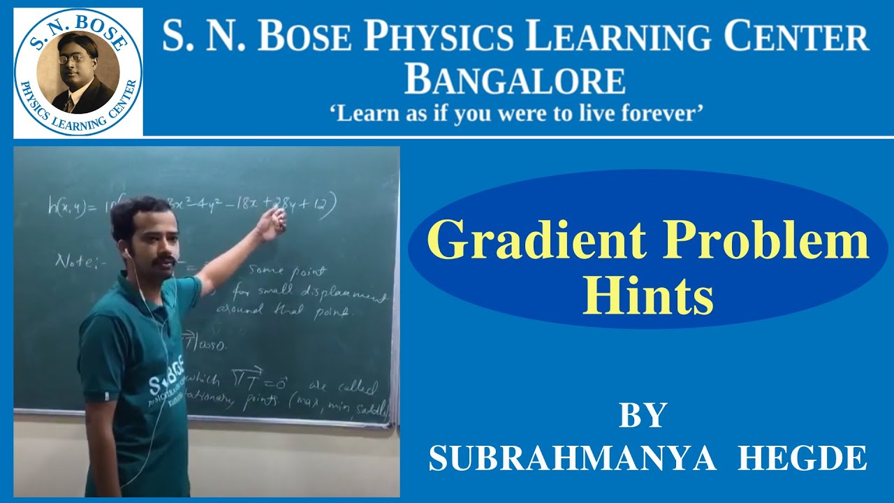 Gradient Problem Hints | CSIR-NET | GATE Physics | JEST | TIFR -GS ...